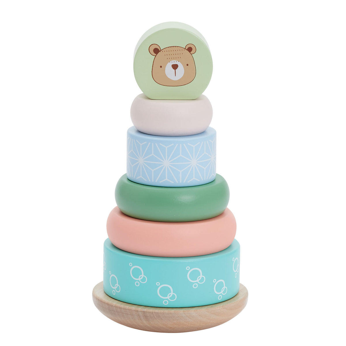 Bubble Wooden Bear Stacking Rings – Bloom Connect HK